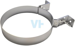 Muurbeugel 5-8 Cm | TBV Dubbelwandig RVS Ø80 mm | TBV Enkelwandig Ø130 ...