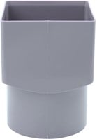 PVC Verloopstuk vierkant 100 x 100 naar 110 mm Mof/verjongde Spie ...