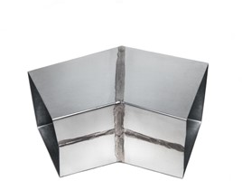 Vierkant Verstekbocht 45° Zink | 100 x 100 mm | Alles voor het dak ...